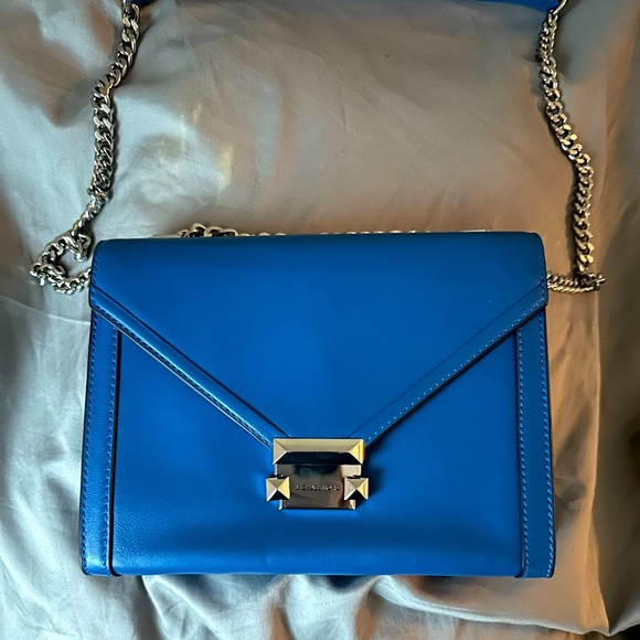 Michael Kors | Bags | Michael Kors Blue Purse | Poshmark